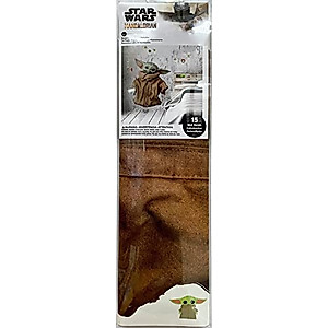 RoomMates RMK4456GM The Mandalorian: Baby Yoda Grogu | The Child Giant Peel and Stick Wall Decals, Green, Tan, Giant Wall Decal