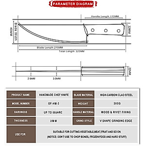 Seido Knives Gyakusatsu Butcher's Chef Knife - Full-Tang Blade for Precise Meat Slicing and Succulent BBQ - Versatile All-Rounder Knife