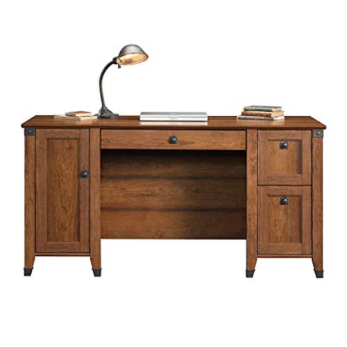 Sauder Carson Forge Computer Desk, Washington Cherry finish