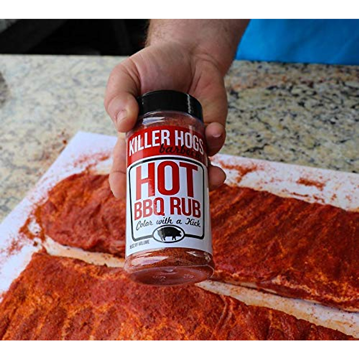 Killer Hogs HOT BBQ Rub | Championship Grill Seasoning for Beef, Steak, Burgers, Pork, and Chicken | 12 Ounces