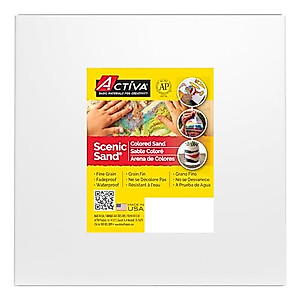 ACTIVA Bright Yellow Scenic Colored Sand, 25lb (11.3kg) | Vibrant, Fine Grain Colorfast Sand for Arts & Crafts