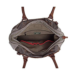 TSD Brand Tapa Canvas Satchel Bag (Grey)