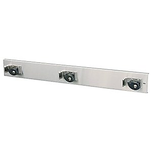 Moen 8198 Commercial M-Dura Three Station Mop and Broom Hanger, Chrome