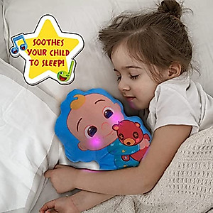 Wow! PODS Stuff CoComelon Toys JJ Musical Sleep Soother Pre-School Learning Toy That Plays 6 Bedtime Songs Plus Night Light for Toddlers, Girls and Boys Ages 2, 3, 4 and 5 Blue