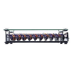 Rice rat Vertuo Capsule Holder Drawer for Nespresso With Glass For Cabinet Vertuoline Pod Storage Rack For Counter (Class-40 Pods（With handle）)