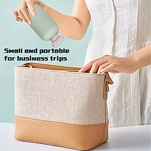 ELESDA Travel Shampoo and Conditioner Bottles Refillable, 7oz Plastic Squeeze Bottles with Caps Travel Bottles for Toiletries Shampoo and Conditioner Dispenser Leak Proof Toiletry Travel Size Bottles