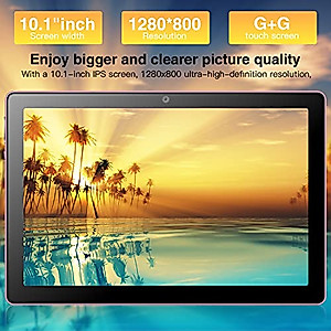 Tablet 10.1 Inch Android 11.0 Go - 64GB ROM | 256GB Scalable 6000mAh Long Battery Life Tablets GMS Certified | 5MP Camera WiFi FM Bluetooth (Pink)