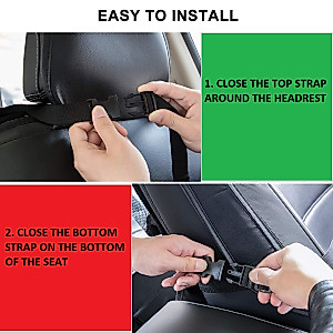 Durable Backseat Car Organizer- Kick Mats Back Seat Protector- Heavy Duty Car Organizer for Kids with Touchable Tablet Holder and Extra Storage Pockets, Car Travel Accessories, Perfect for Travel, Car