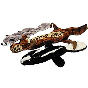 Jalousie 5 Pack Dog Squeaky Toys Three no Stuffing Toy and Two Plush with Stuffing for Small Medium Large Dog Pets (5 Pack)