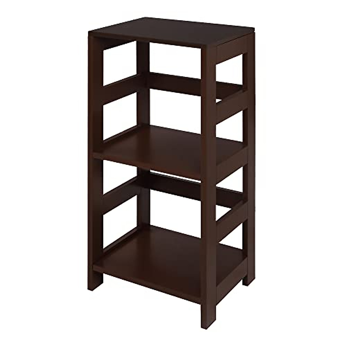 Small Bookshelf for Small Spaces, 3 Tier Book Shelf Organizer, Wooden Narrow Bookcase, Short Bookshelf for Bedroom, Living Room, Home, Office (13" W x 11" D x 29" H, Dark Brown)
