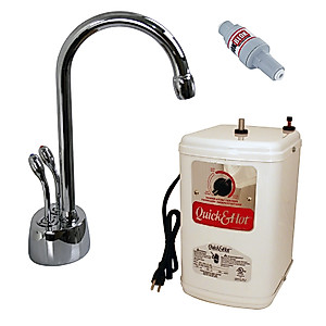 Westbrass D272H-26 Develosah 9" 2-Handle Hot and Cold Water Dispenser with Instant Heating Tank, 1-Pack, Polished Chrome