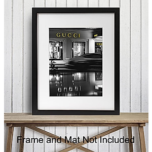 Poster of Gucci Wall Art Decorations - 8x10 Glam Designer Wall Decor - Luxury High Fashion Design Wall Decor - Glamour Wall Art for Living Room - Designer Gifts for Women