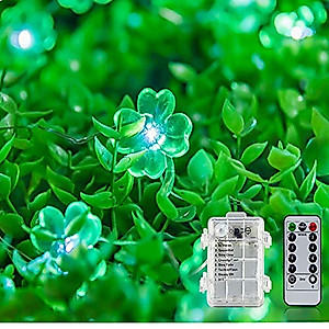 DmHirmg St Patricks Day String Light Party Decorations Battery Operated for St Patricks Day Decorations, St Patricks Day Decor,Waterproof,Spport USB&Battery Charge (Green)
