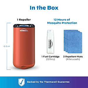 Thermacell Mosquito Repeller Patio Shield; Includes 12-Hour Refill; Highly Effective Mosquito Repellent for Patio; Bug Spray Alternative; Scent Free; No Candles or Flames