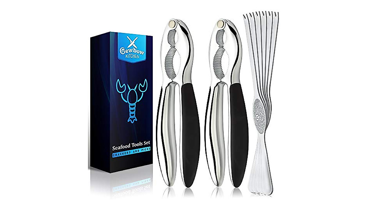 Premium Crab Crackers Set - 2 Crackers & 6 Forks Kit