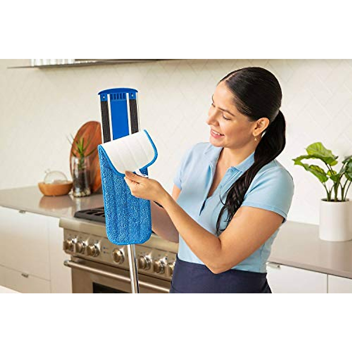 Microfiber Wholesale™ 18 inch Microfiber Mop Pads - Machine Washable, Reusable, Refills & Replacement Wet Mop Heads Compatible with Any Microfiber Flat Mop System (18 Pack)