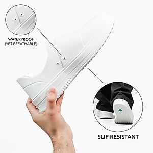 Gales Frontline Nurse Shoes for Women and Men, Lightweight Comfortable Slip Resistant Work Sneakers, Waterproof, Easy to Clean Footwear for Healthcare and Food Service Mint