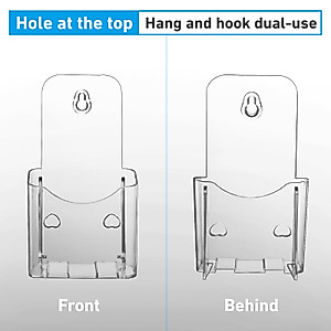 xydstay Acrylic Brochure Holder 4x9 Inches Slant Back Design, Clear Display Stand, Plastic Table Stand Sign Holder,Pamphlet Holder Flyer Holder, Acrylic Display Stand, Acrylic Table Signs Plastic Paper Holder for Office, Home, Store, 6 Pack