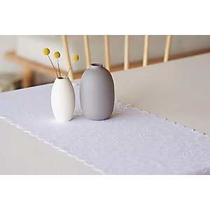 Stain Resistant Turkish White Tablecloth Polyester Table Linen, Rectangular, Square, Round, Washes Easily, Non Iron - Thanksgiving, Christmas, Dinner, Easter, Wedding (WHITE, Rectangle 60"x104")