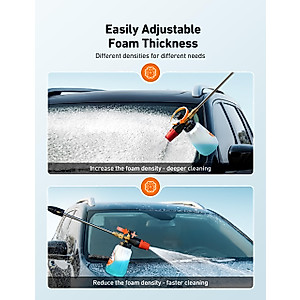 AstroAI Wide Neck Foam Cannon Aluminum, 1.0mm Orifice, Red