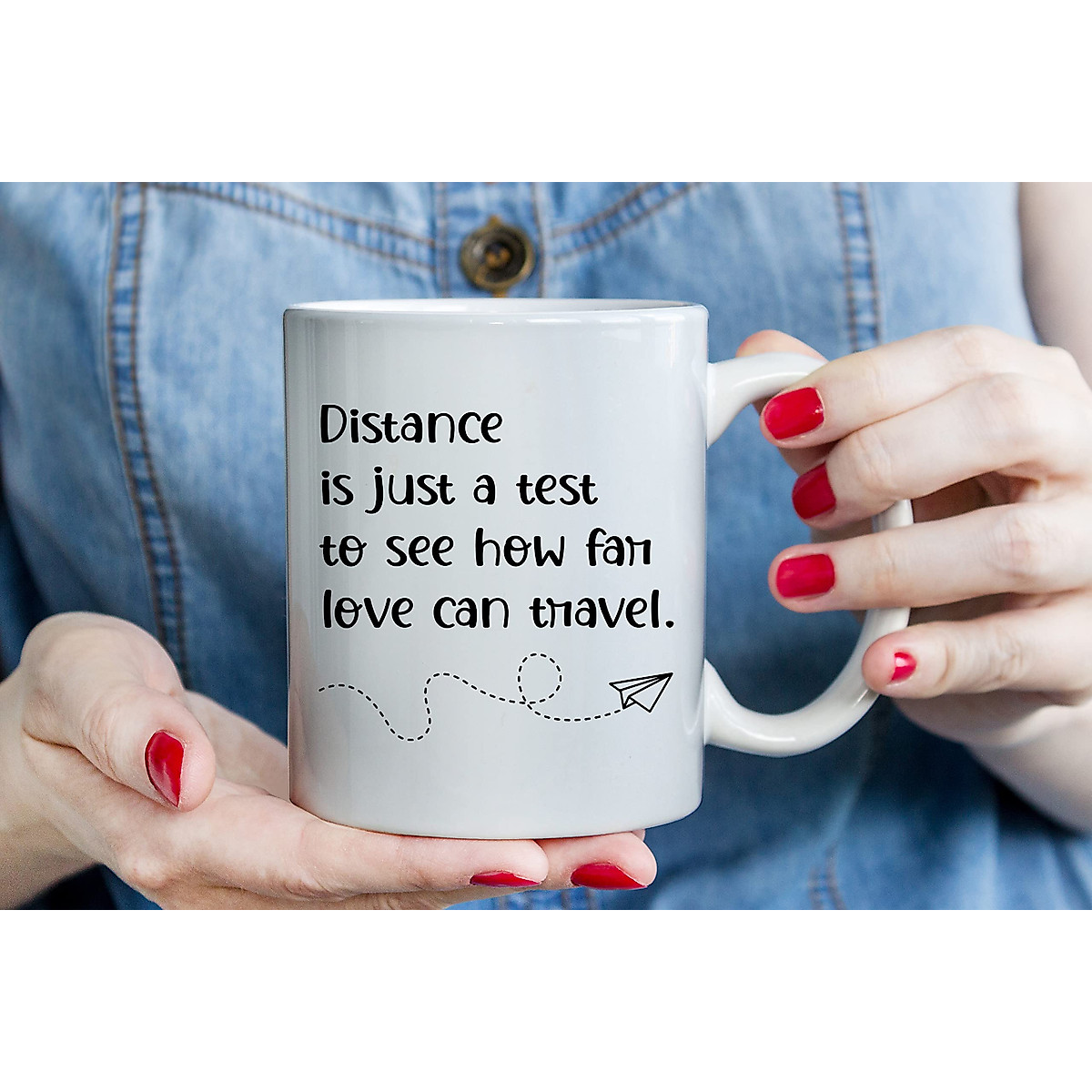 Personalized Long Distance Coffee Mug, Best Friends Quote Custom Mugs, States with Hearts over Cities, Add Names and Quote, State to State Mug, Long Distance Family, Friendship, Relationship Gifts