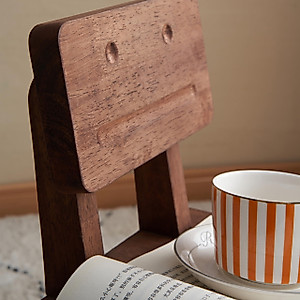 DoFanXinYe Wooden Step Stool Toddler Chair Kids Desk Chair with Non-Slip Foot Mat Wood Wax Oil Craft Sensory Table for Kids Party Playroom Home School Boys Girls Age 2+ Size：10" L X 10" W X 18" H