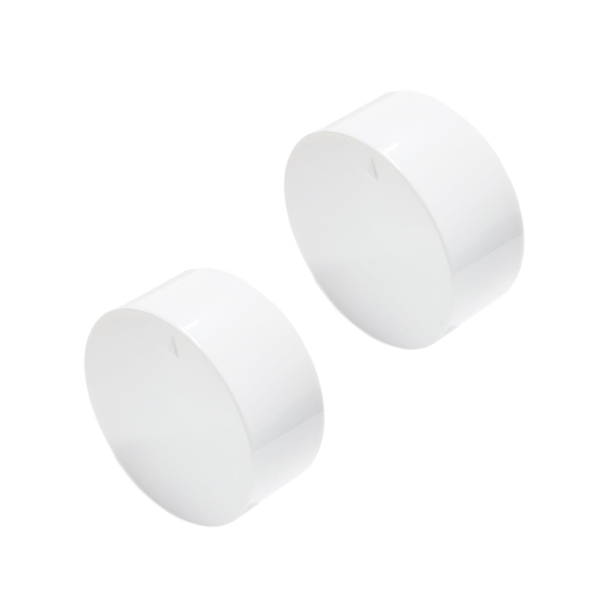 ARYEIELLSOW Thermostat Knob Fit with White Single or Double Pole Cover for Old Style S22 D22, White, 2pcs