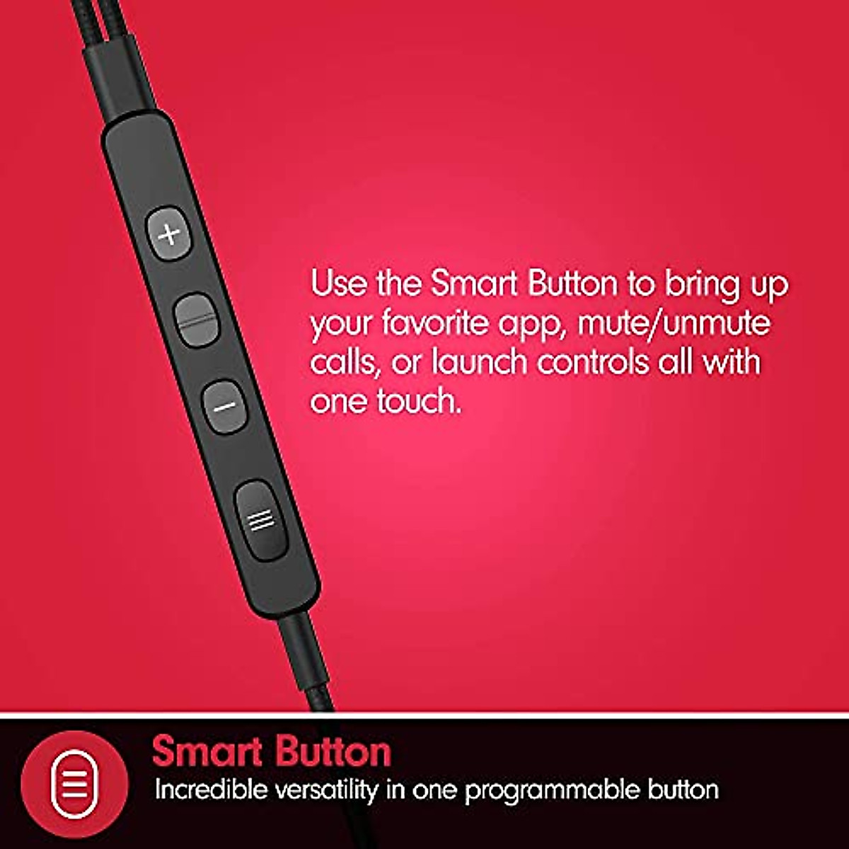 RAYZ Smart Lightning Headphones Earphones –Tangle-Free Wired Earbuds with Microphone and Volume Control Compatible with iPhone 11 Pro Max X/XS Max/XR 8/P 7/P – Customizable via App (Black)