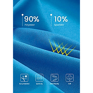 Willit Women's Tennis Shirts Quick Dry Golf Polo Shirts Short Sleeve Active Workout Shirts UPF 50+ Running Tops Brilliant Blue L