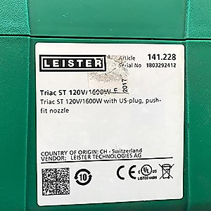 Leister Triac ST 141.228 Hand Held Plastic Welder with 40MM Nozzle & Seam Roller