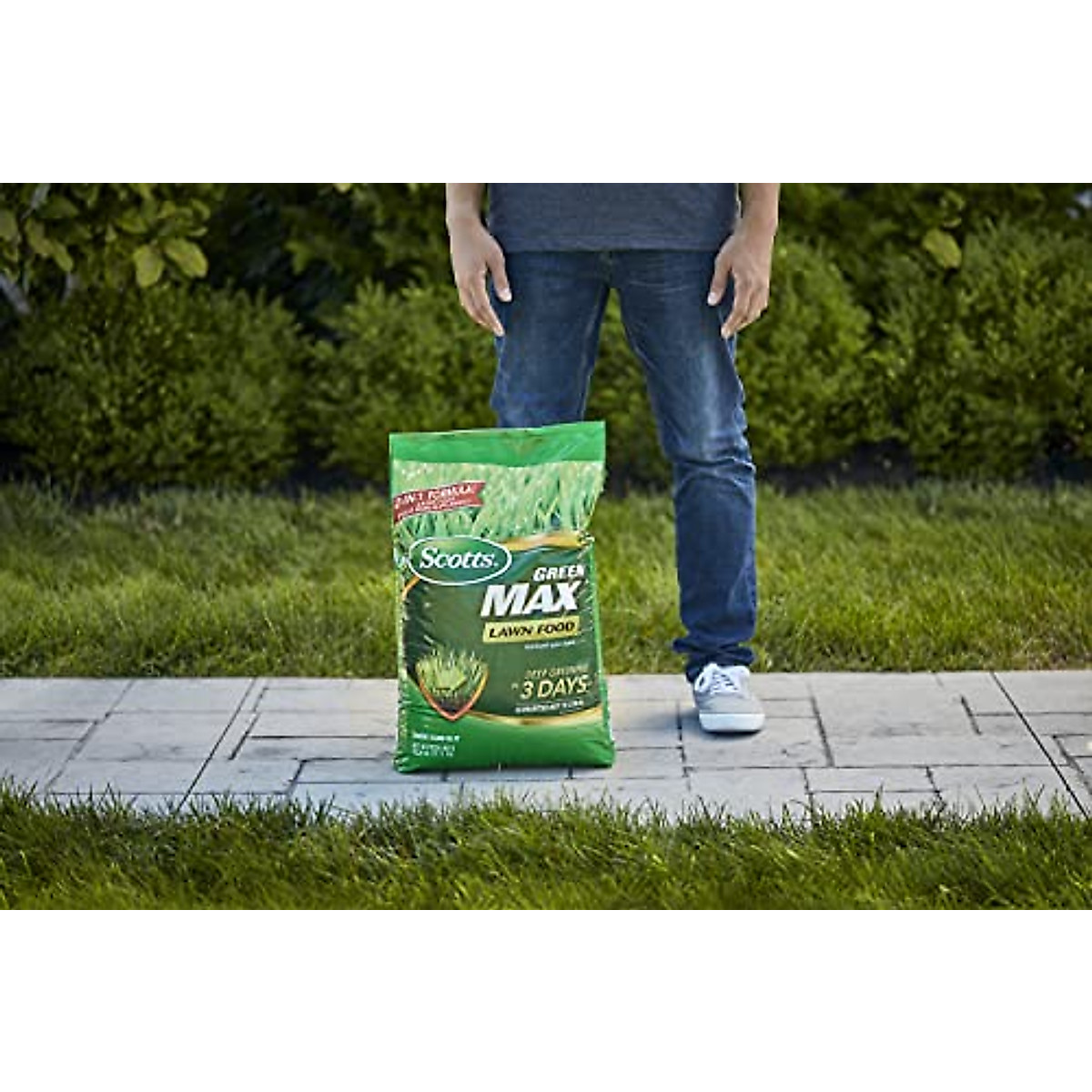 Scotts Green Max Lawn Food - Lawn Fertilizer Plus Iron Supplement Builds Thick, Green Lawns - Deep Greening in 3 Days - Covers 10,000 sq. ft.