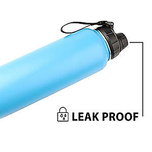 HOMVIDA 2-Pack Wide Mouth Replacement Lids Fit Hydro Flask, Simple Modern, Takeya, Iron Flask and Most Stainless Steel Sports Water Bottles, Black