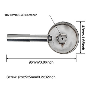 QINGSHENG 1set Faucet Handle Faucet Replacement Parts， Stainless Steel Faucet Single Lever Handle Kit Set，Faucet Handle for 35mm Faucet Valve(4#)