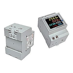 Digital Single Phase Energy Meter Tester Electricity Usage Monitor AC 110V 40V~300V 100A Ampermeter Power Voltmeter Ammeter Voltage Amps Watt Kwh Frequency Power Factor Meter Multimeter (Built-in CT)