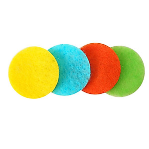 Playfully Ever After Light Green, Turquoise, Orange & Yellow Craft Felt Circles (Mixed Size Pack - 56pc)