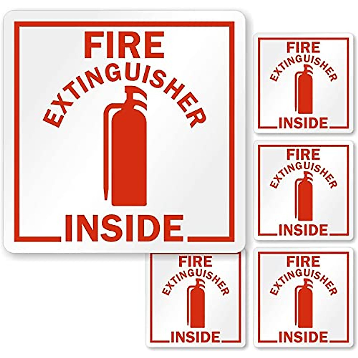 SmartSign Fire Extinguisher Inside Label | 2.75" x 2.75" Engineer Grade Reflective