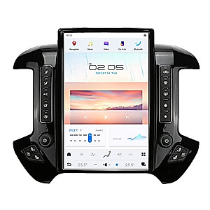 NAKEVICH 14.4 Inch Qualcomm Android 11 Car Radio for Chevrolet Silverado GMC Sierra 2014-2019 Stereo Upgrade Tesla Style Dash 2K IPS Touch Screen Android Auto GPS Navigation Multimedia Play