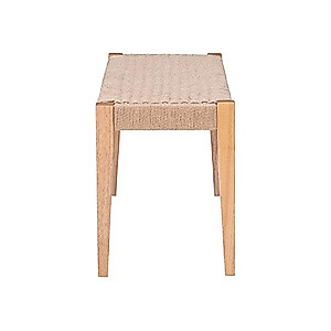 Powell Linon Patty Wood Dining Bench in Natural Brown