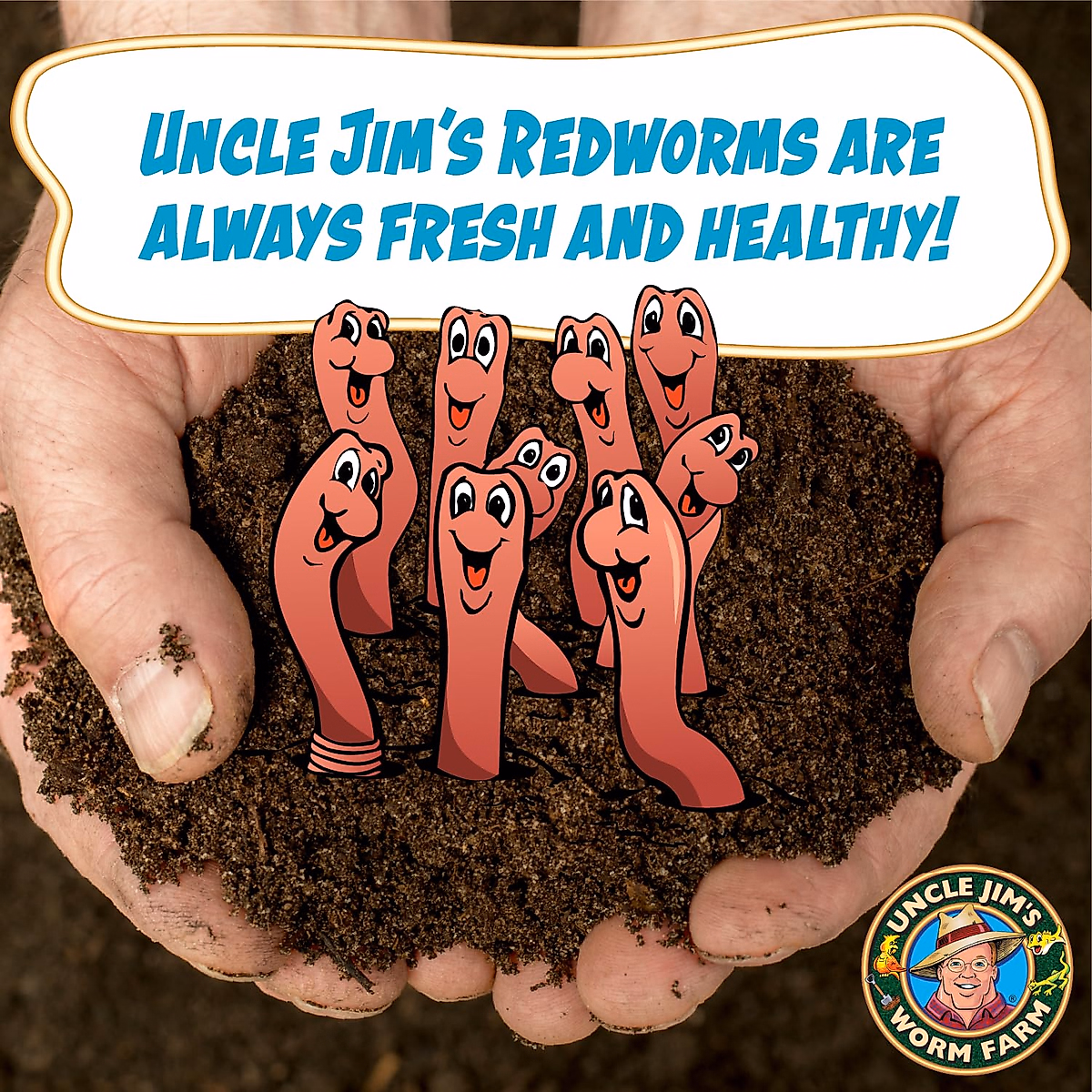 Uncle Jim's Worm Farm 5000 Count Red Wiggler Composting Worms Mix for Garden Soil or Fishing | Starter Pack of Compost Worms Improves Soil Structure and Quality for Healthier Gardens