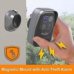 TOUCAN Wireless Video Doorbell with Chime and Wireless Pro Outdoor/Indoor Security Camera Bundle - Alexa & Google Enabled Bundle No Subscription Required