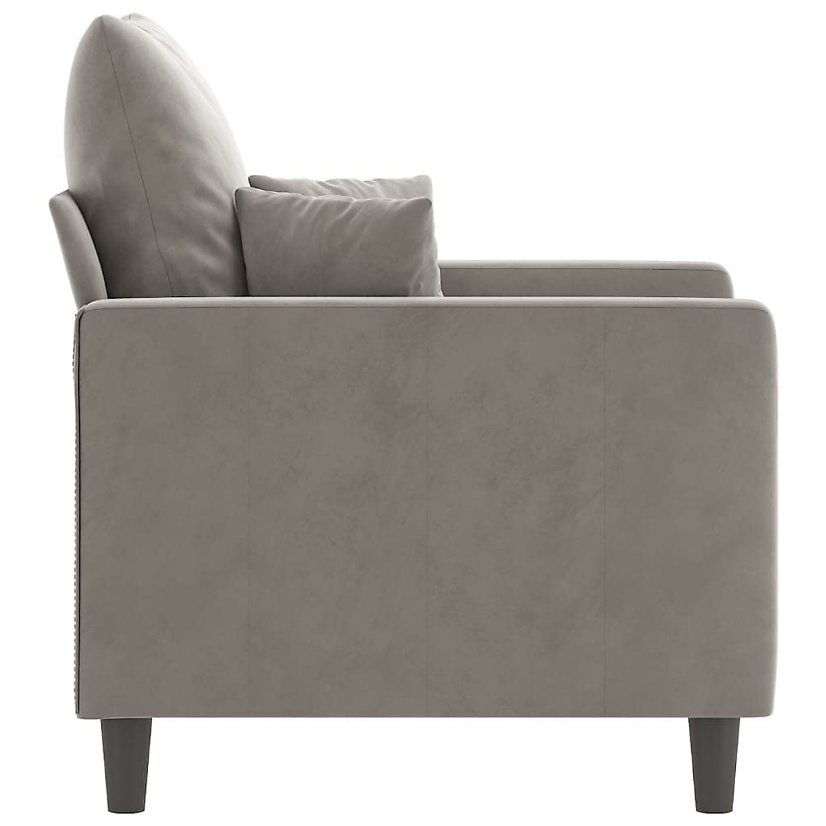WHOPBXGAD Sofa Chair,Living Room Sofas, upholstered Sofas for Living Rooms, bedrooms, Offices and Apartments,Light Gray 23.6" Velvet