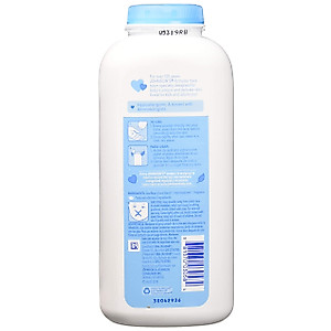 Johnson & Johnson Pure Cornstarch Baby Powder with Soothing Aloe Vera & Vitamin-E ,15 Ounce (6 Pack) (8978449)