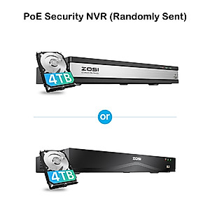 ZOSI 4K 16CH Spotlight PoE Security Camera System with 4TB HDD,Person Vehicle Detection,H.265+ 16Channel 8MP NVR,16pcs 4K PoE IP Cameras Outdoor,2 Way Audio,Sound and Light Alarm,for 24/7 Recording