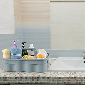 AnnkkyUS 4-Pack Cleaning Tool Caddy with Handle, Plastic Cleaning Supply Caddy, Gray