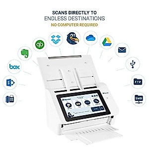 Raven Original Document Scanner - Huge Touchscreen, Color Duplex Feeder (ADF), Wireless Scanning to Cloud, WiFi, Ethernet, USB, Home or Office Desktop (2nd Gen) (Renewed)