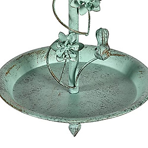 Bird Feeder Hanging Tray, Bird Feeders for Outdoors Hanging, Outdoor Hanging Metal Bird Feeder, Antique Umbrella Shape Bird Feeder, Metal Hanging Seed Tray for Garden Yard Decoration