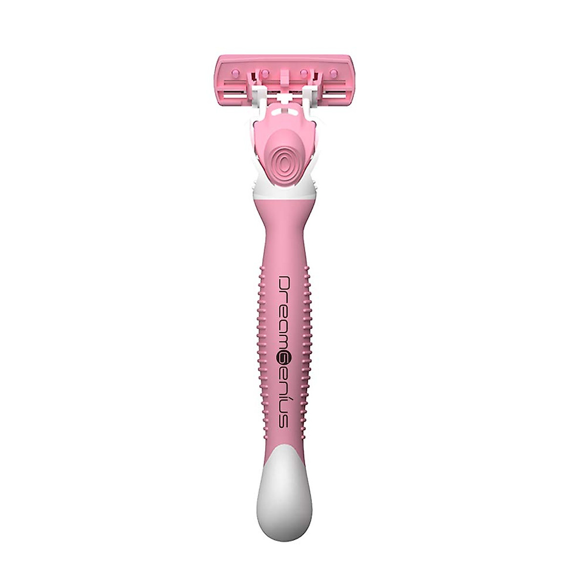 DreamGenius Razors for Women Shaving,6-Blade Includes 2 Handles and 19 Refills,Value Shaver Pack, Non-Slip Travel Carry,Pink