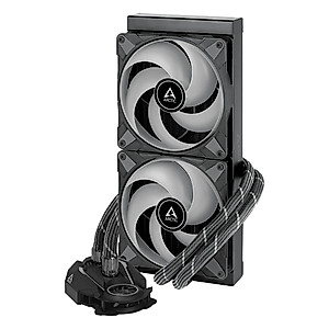 ARCTIC Liquid Freezer II 280 RGB (incl. Controller) - Multi-Compatible All-in-one CPU AIO Water Cooler with RGB, efficient PWM-Controlled Pump, Fan Speed: 200-1900 RPM, LGA1700 Compatible - Black