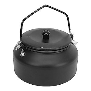 Lightweight and Portable Tea Kettle Ergonomic Handle Exquisite Texture for Home Coffee Shops Camping (Black)