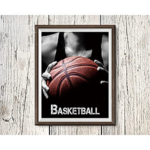 liflikwall Basketball art prints, set of 6 (8 X 10 in)-gifts for sports fans, men, boys, teenagers, art decoration for offices, bedrooms, and living rooms-frameless printing